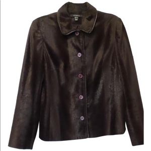 louben | Jackets & Coats | Louben Vintage Faux Hair On Hide Jacket ...